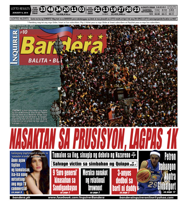 BANDERA VISAYAS JANUARY 10, 2014 | Bandera