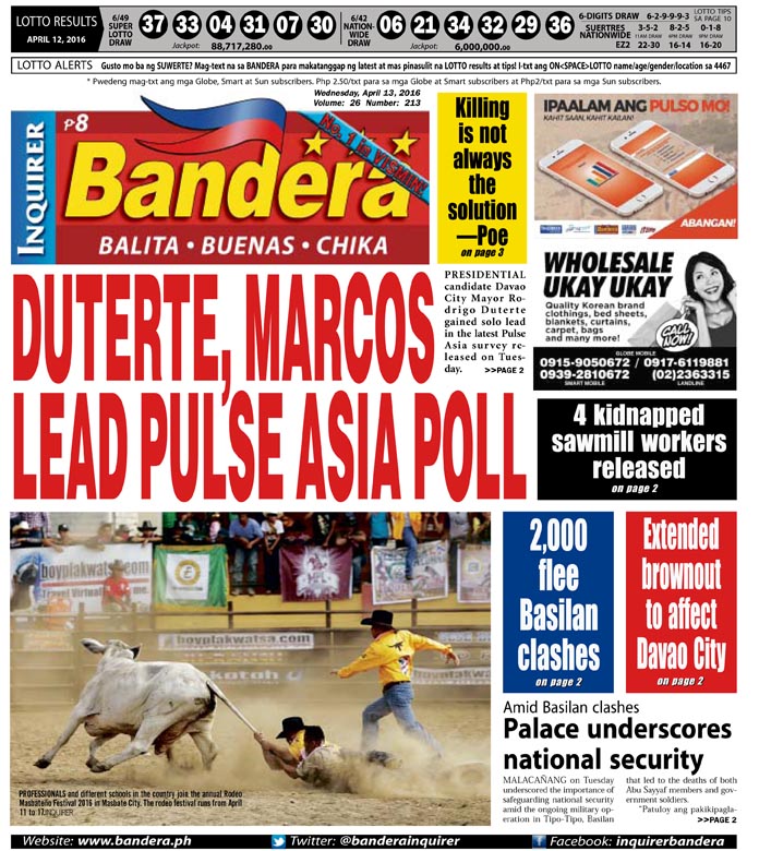inquirer bandera mindanao edition | Bandera