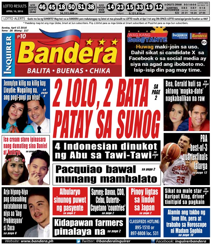 inquirer bandera visayas edition | Bandera