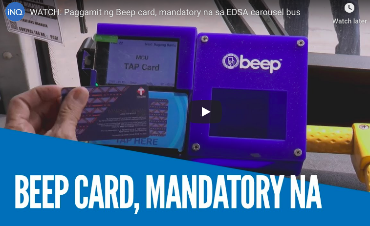 WATCH: Paggamit ng Beep card, mandatory na sa EDSA carousel bus | Bandera