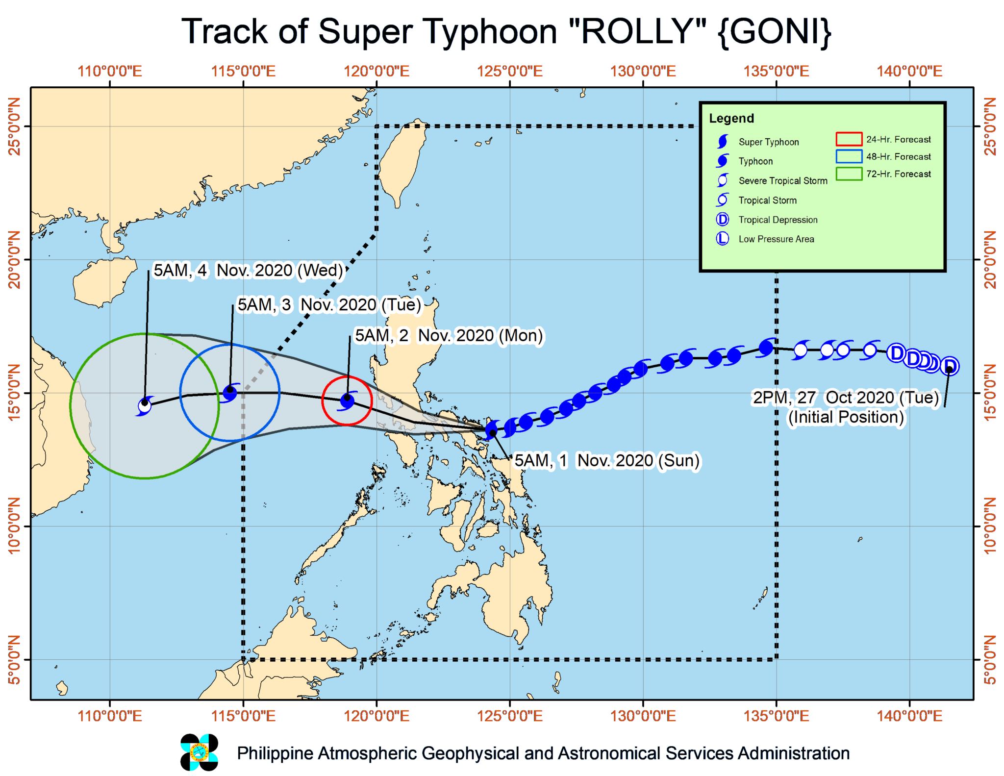Pagasa nagbabala sa delubyong dala ng Super Typhoon Rolly ...