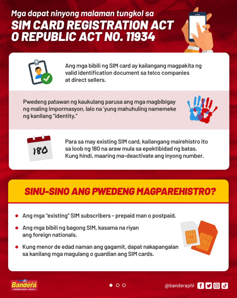 Mga besh, knows n'yo na ba ang tungkol sa ‘Sim Card Registration Act ...