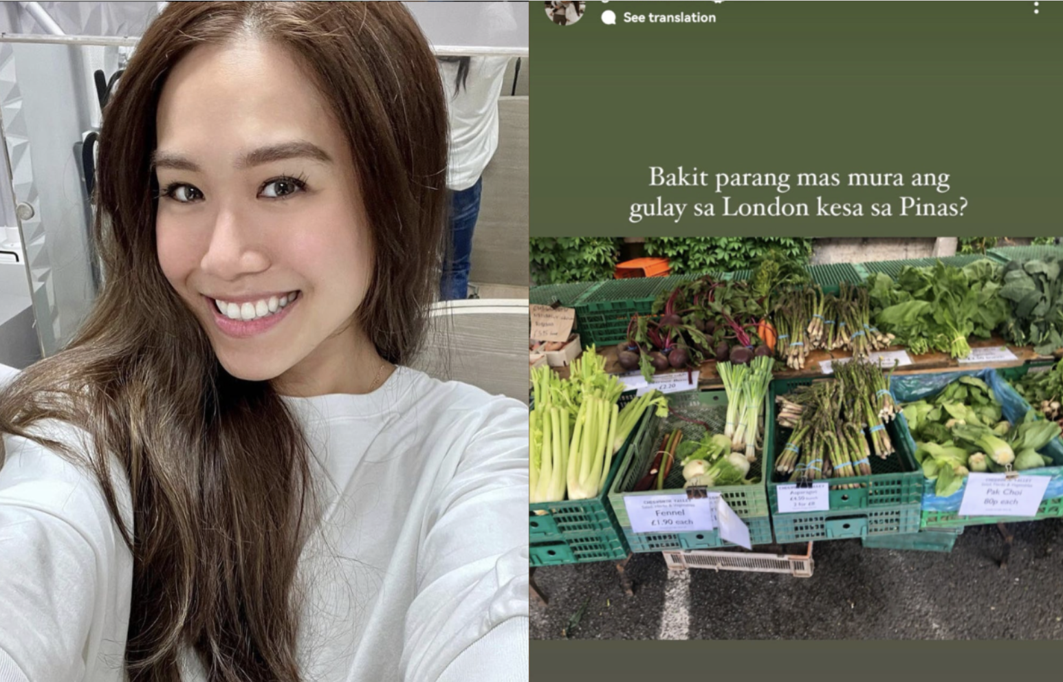 Rachelle Ann Go naloka sa presyo ng gulay sa Pilipinas: Bakit parang mas mura sa London? | Bandera