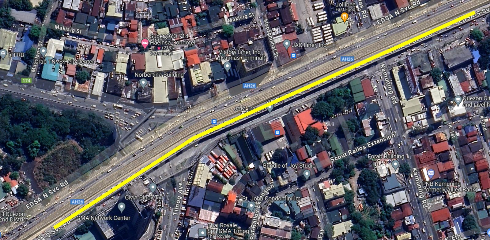 Mga motor bawal sa service road ng Edsa-Kamuning flyover