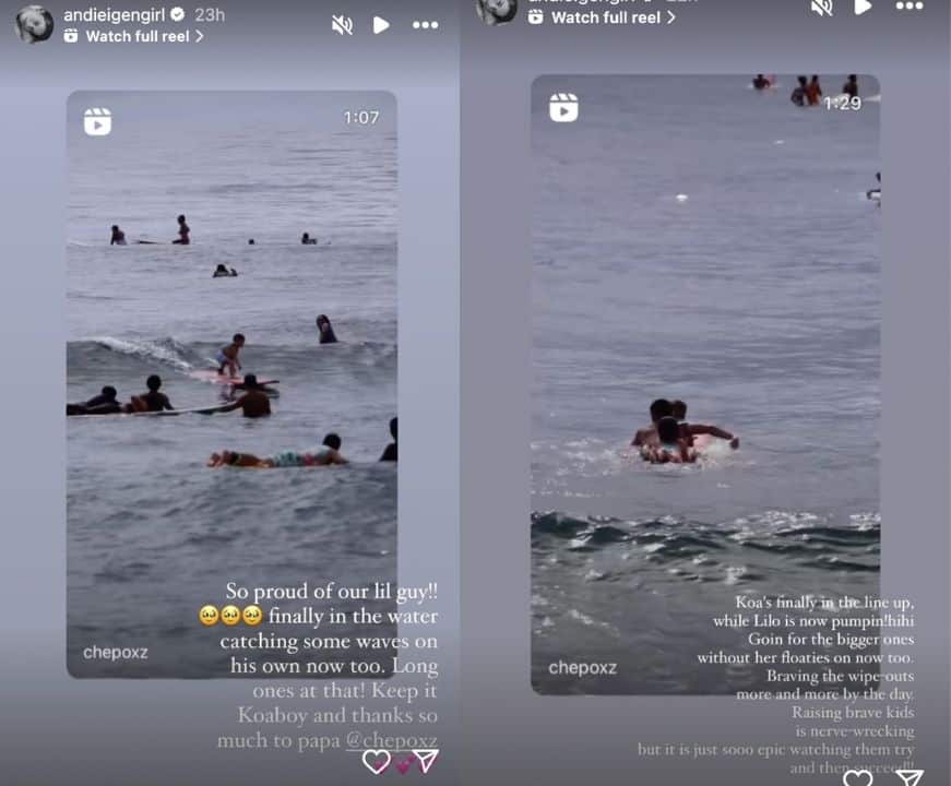 Andi, Philmar super flex sa 3-year-old baby na kayang mag-surf