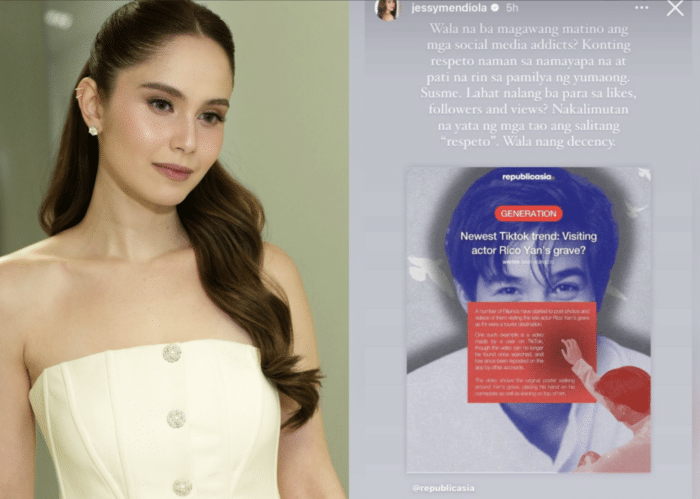 Jessy Mendiola nag-react sa paggamit kay Rico Yan bilang content