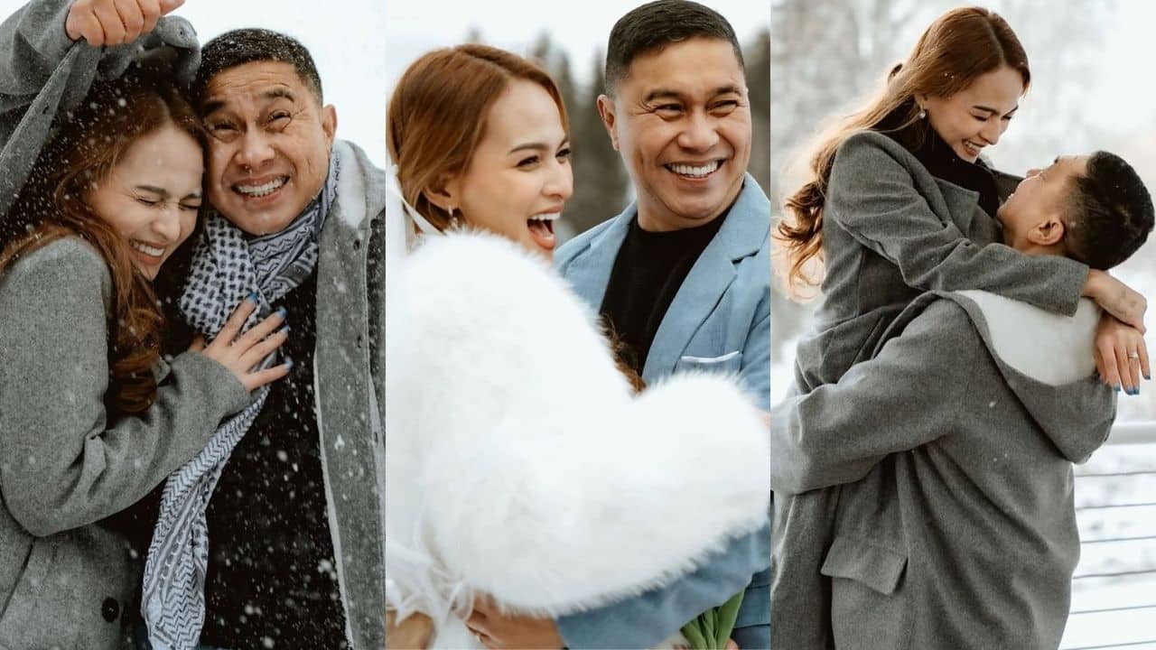 Jose Manalo, Mergene Maranan bongga ang prenup sa 'snow'