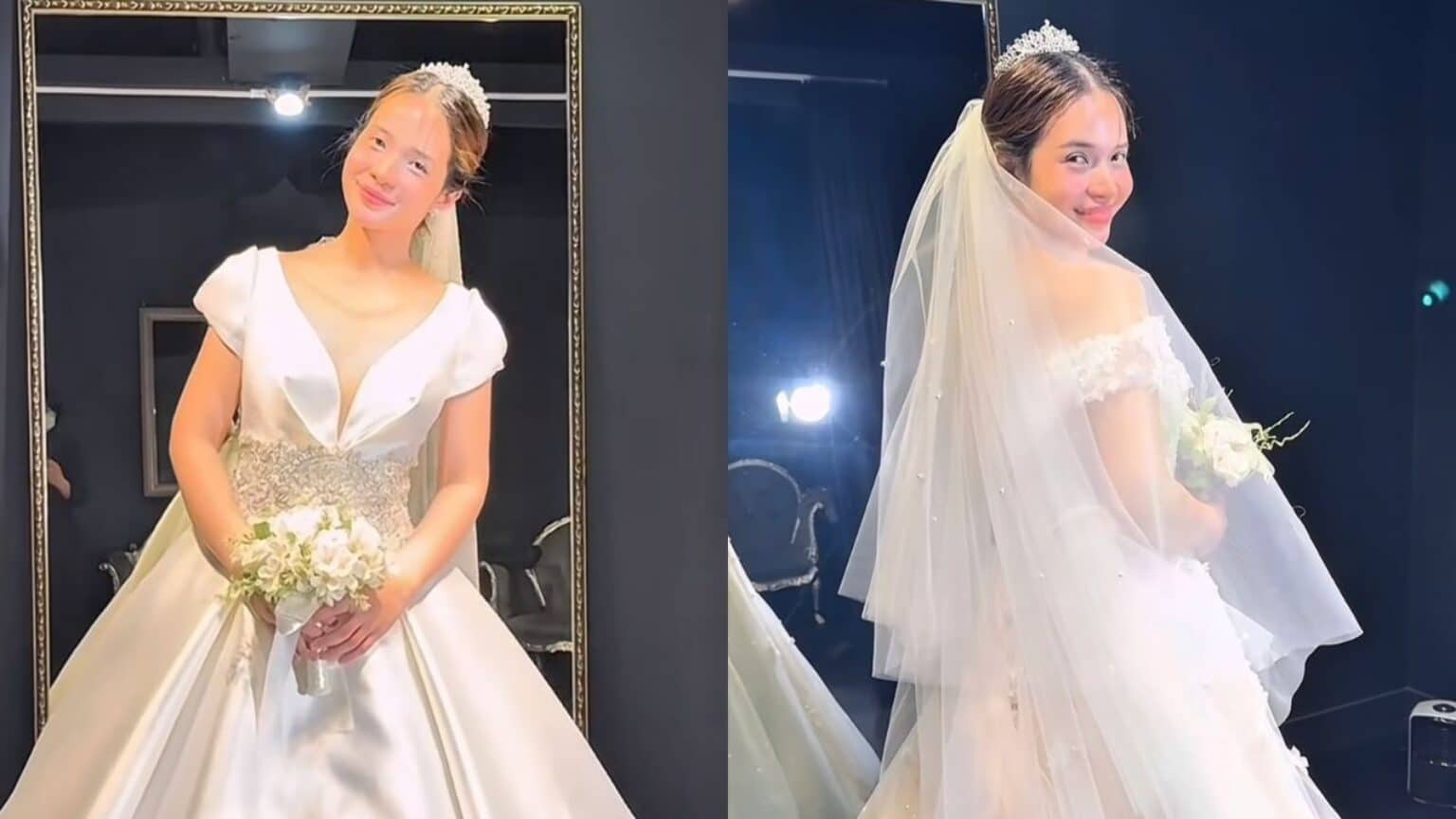 Kristel ipinasilip ang pinagpipiliang wedding gowns
