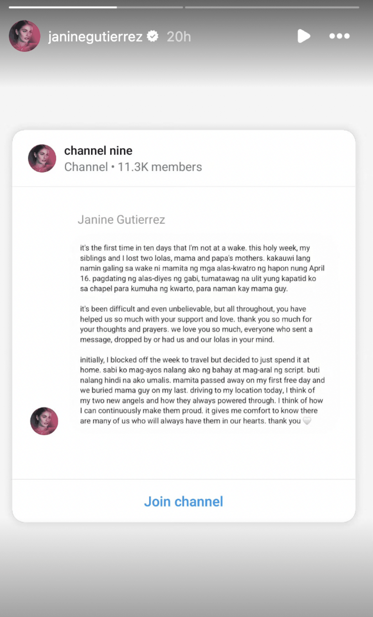 Janine balik-trabaho na matapos pumanaw ang 2 lola