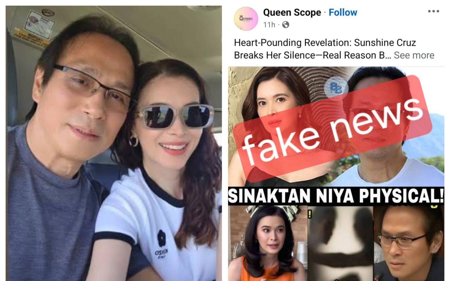 Sunshine sinasaktan daw ni Atong Ang, hiwalay na: FAKE NEWS!